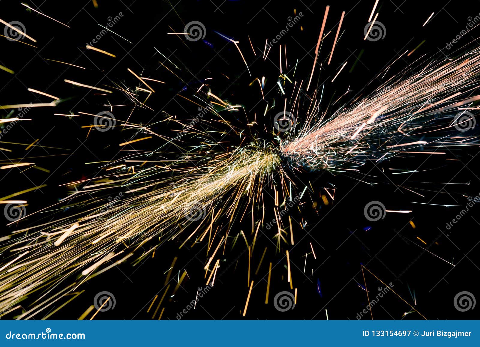 Bright sparks of metal stock image. Image of metal, cutting - 133154697