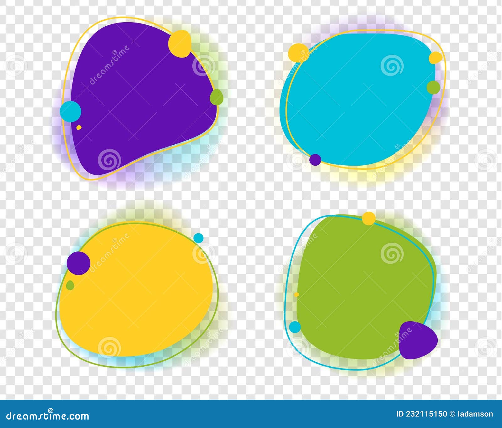 Bright Speech Bubble Set and Transparent Background Stock Vector ...