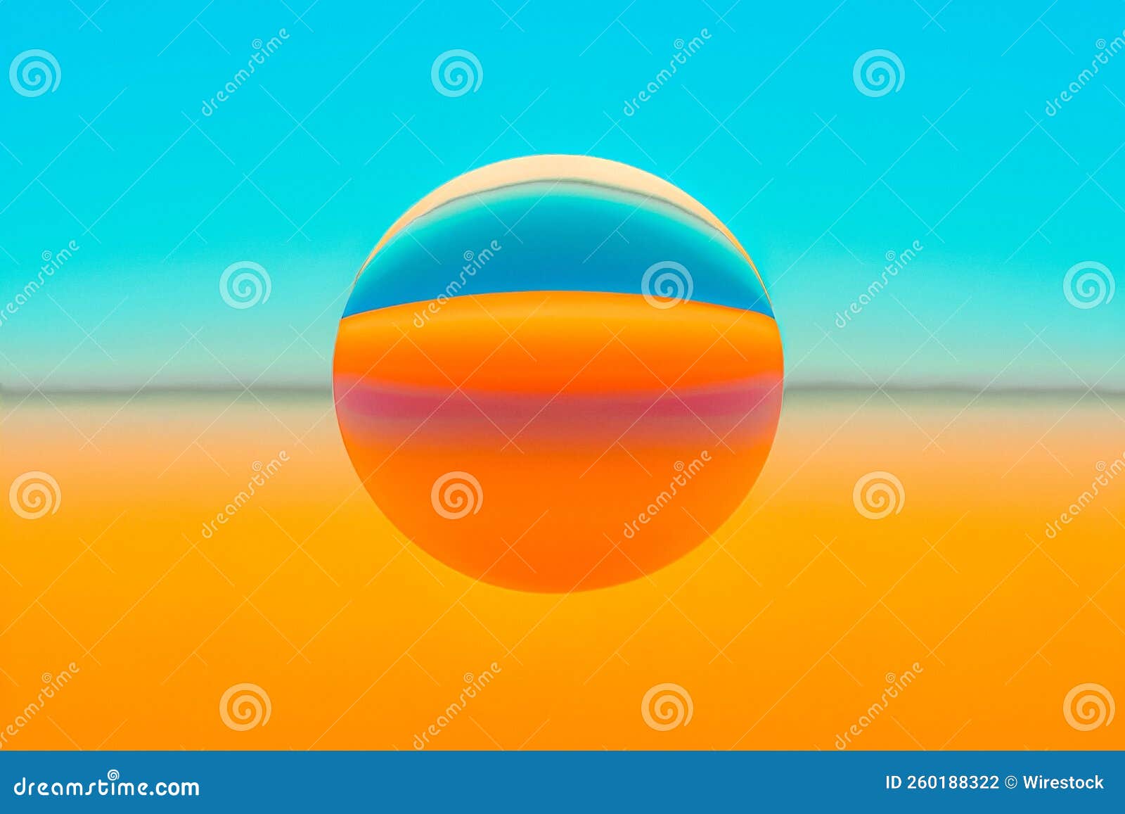 Bright Sphere Isolated on a Colorful Background Stock Illustration ...
