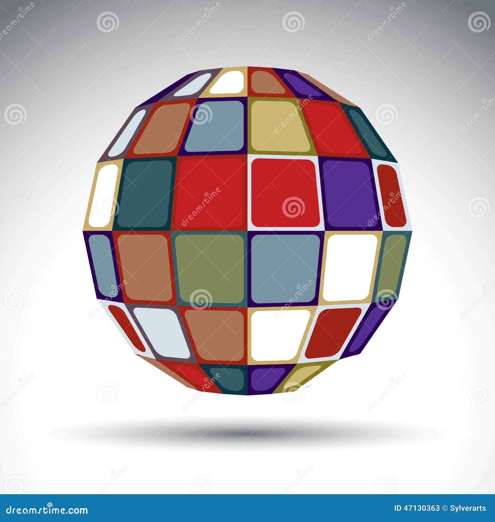 Bright Spherical Object, Dimensional Modern Object with Kaleidoscope ...