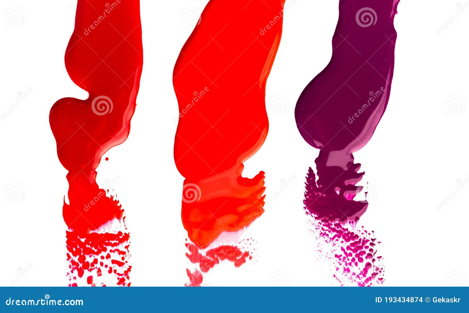 Bright spills of paint stock photo. Image of isolated - 193434874