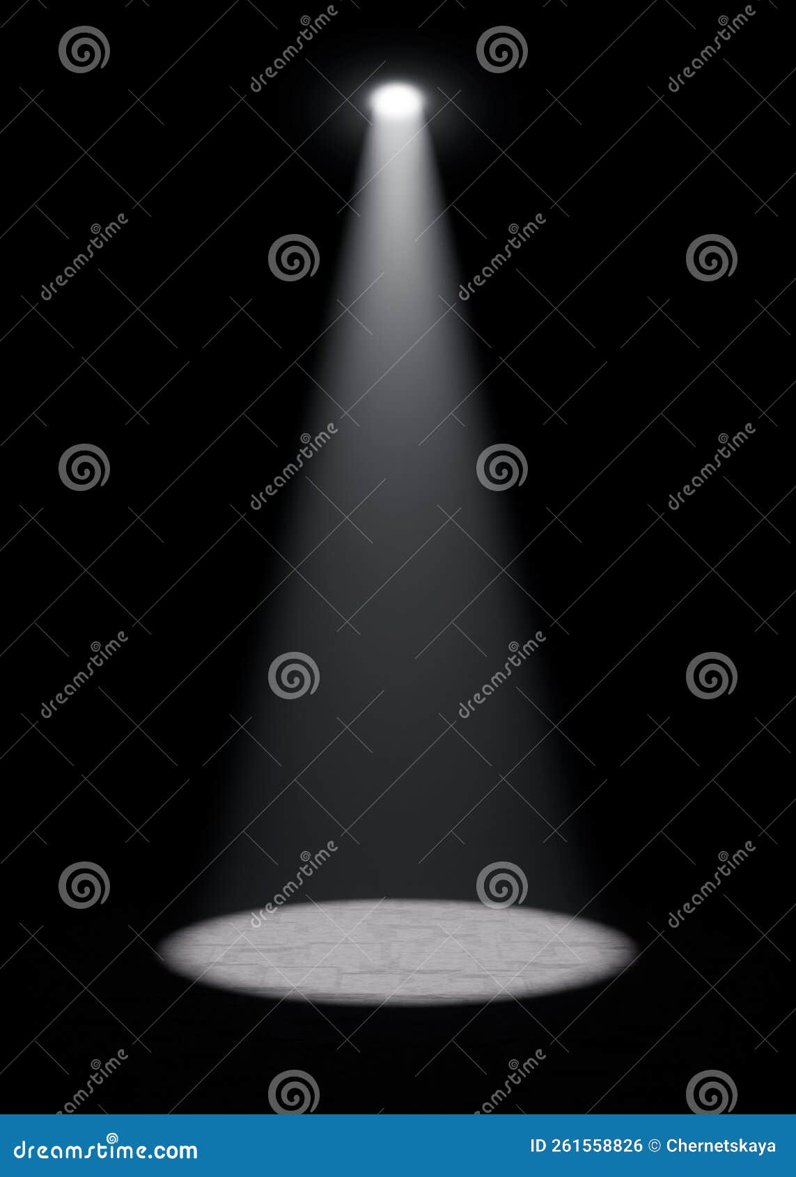 Bright Spotlight in Dark Room. Performance Equipment Stock Photo ...