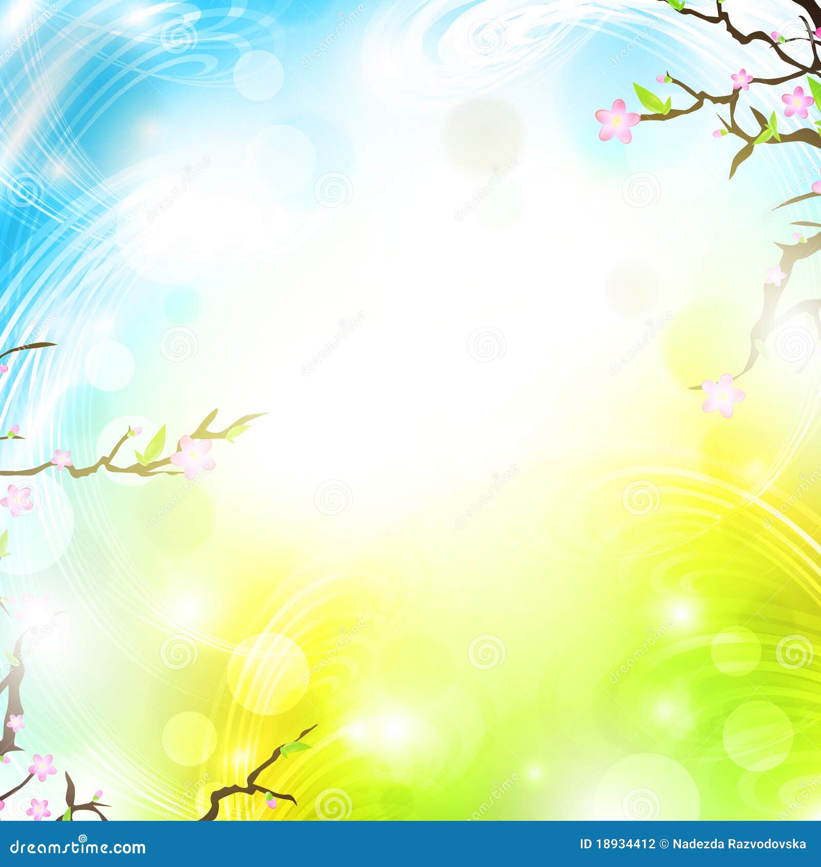 Bright spring background stock vector. Illustration of oriental - 18934412