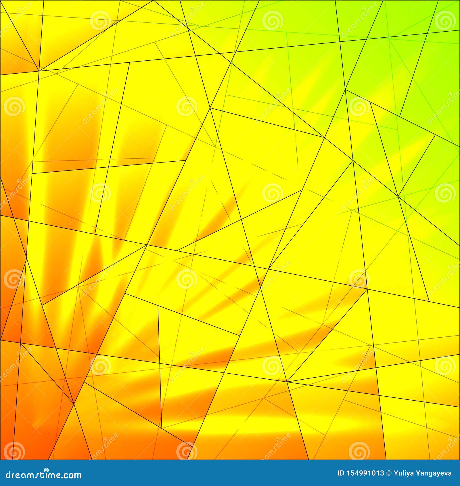 Bright Spring Rays on Yellow and Green Triangles of Irregular Shape ...