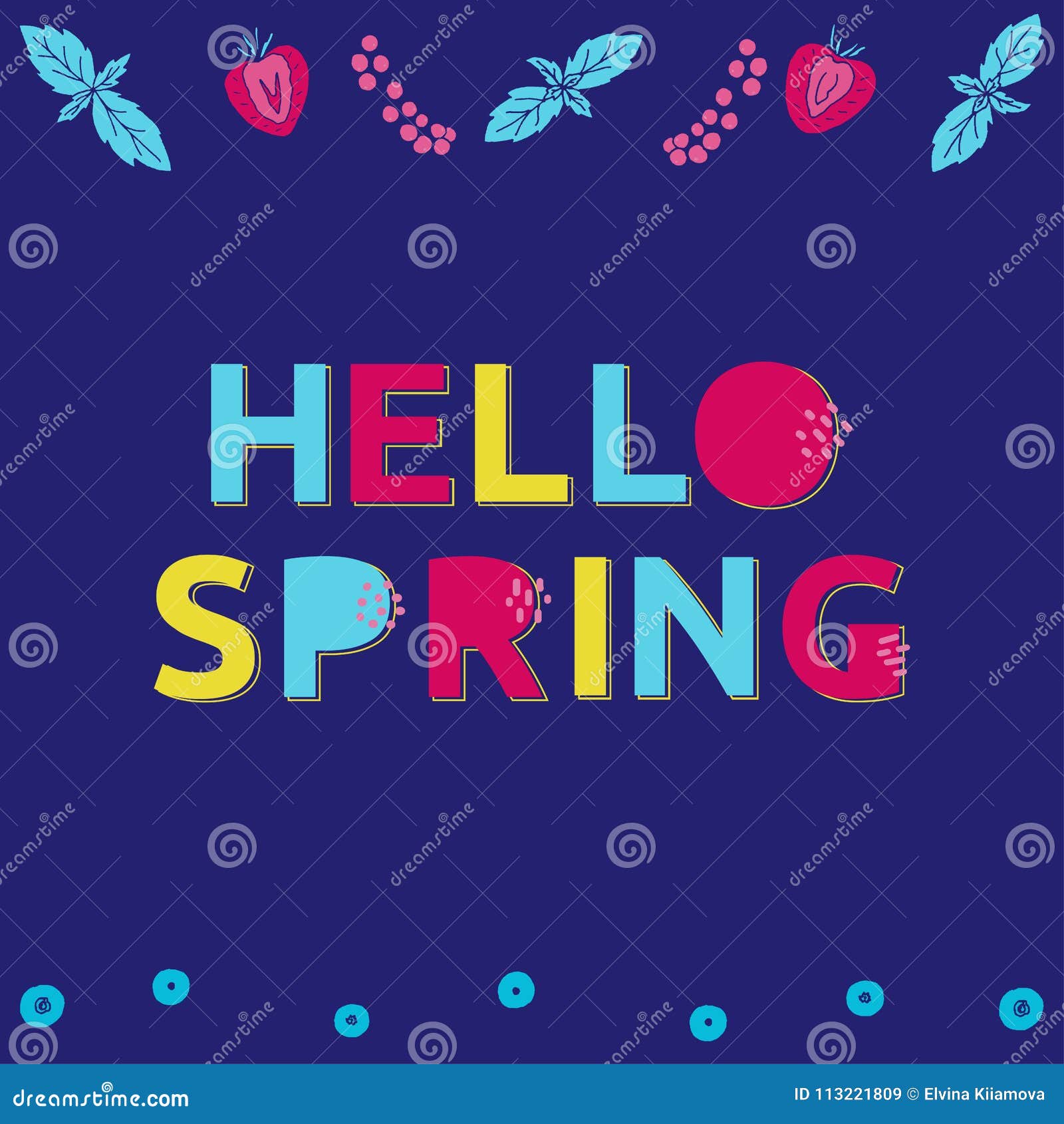 Bright springtime poster. stock illustration. Illustration of color ...