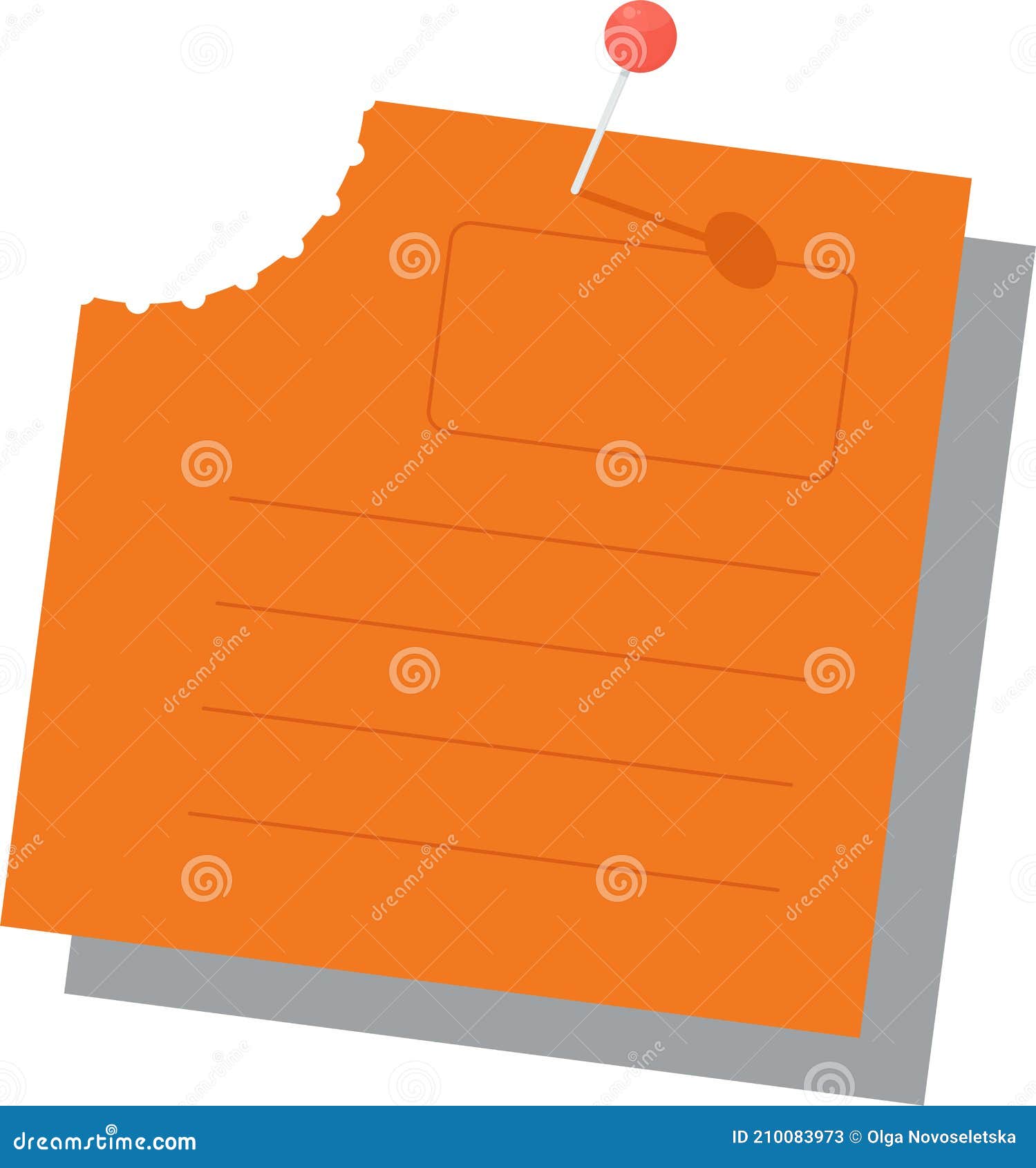 Bright Square Colored Sheets of Paper for Notice. Stock Vector ...