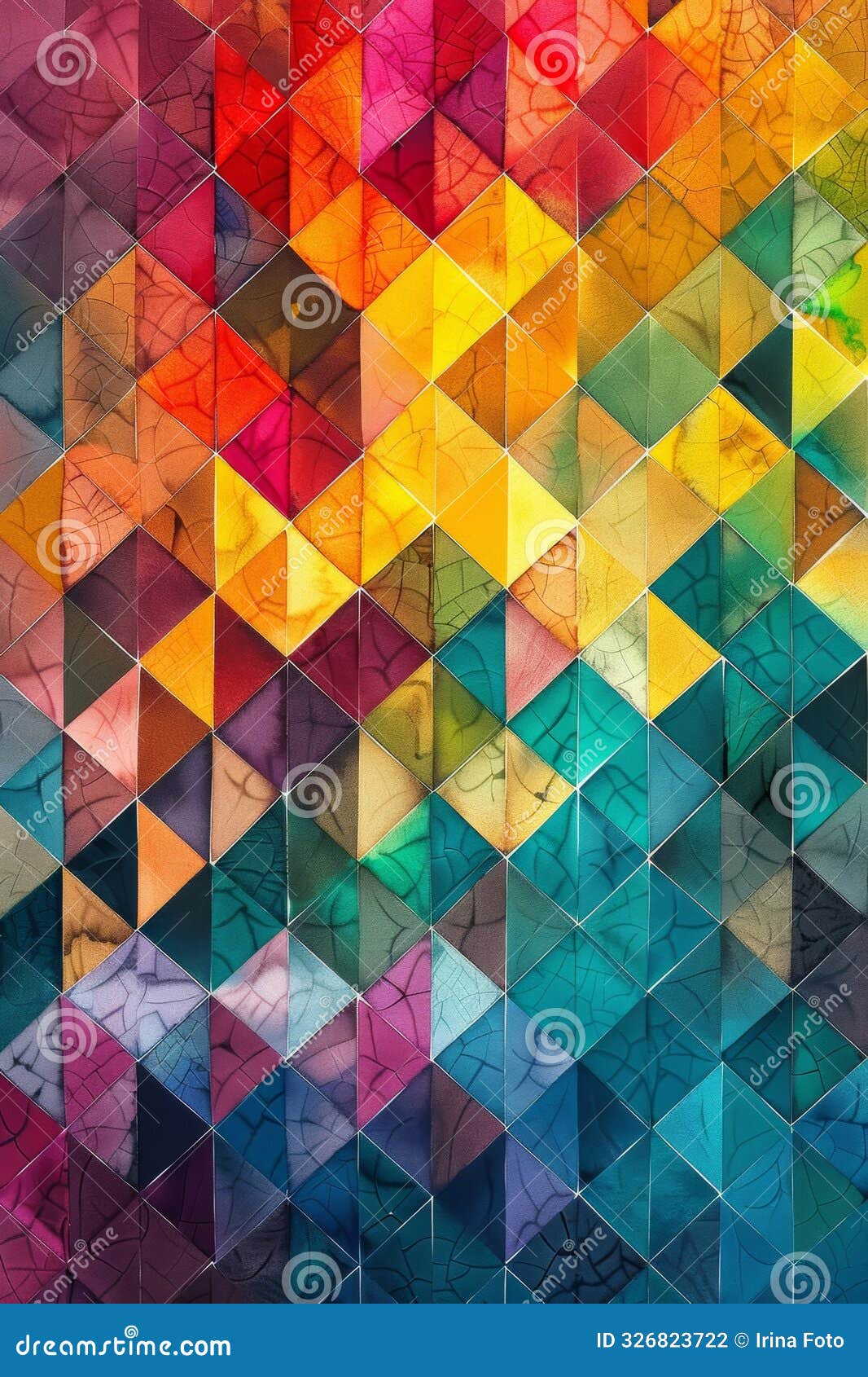 Bright Square Pattern in Rainbow Shades Stock Photo - Image of ...