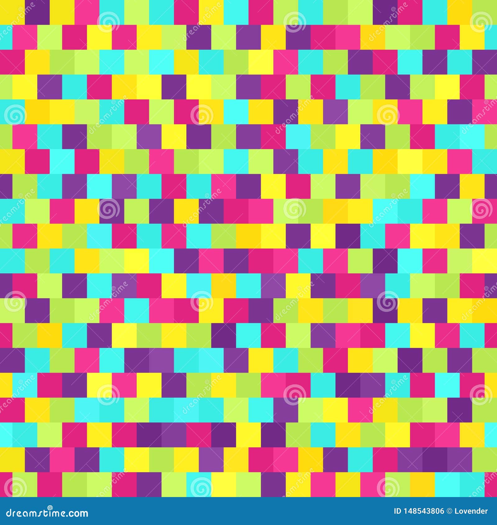 Bright Square Pattern. Seamless Vector Background Stock Vector ...