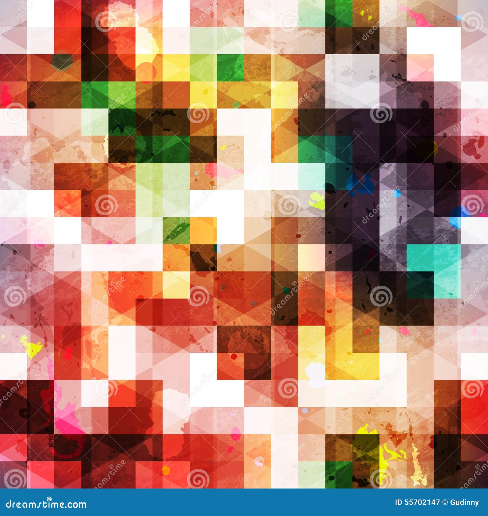 Bright Square Seamless Pattern Stock Vector - Illustration of paper ...