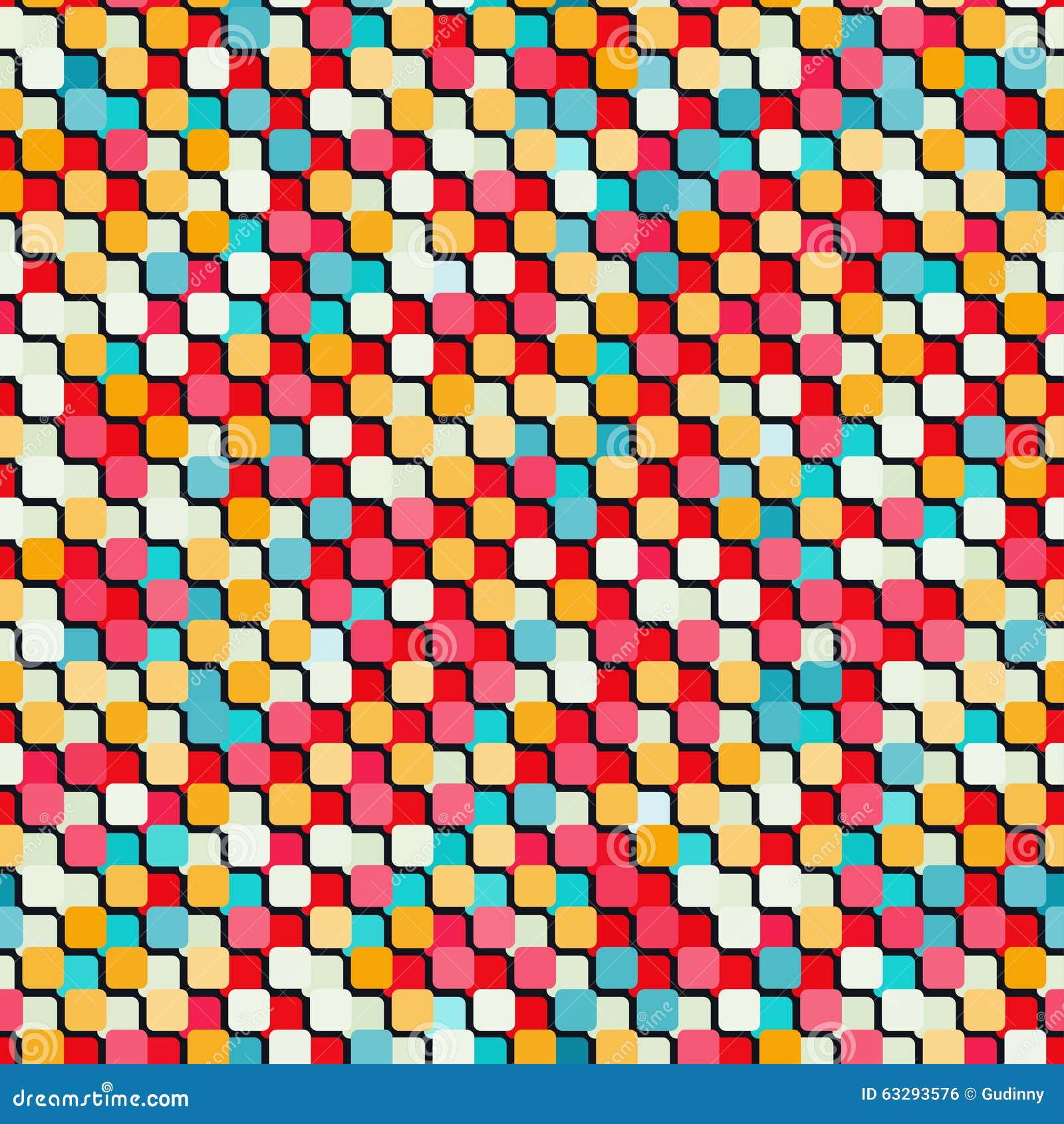 Bright Square Seamless Texture Stock Vector - Illustration of mosaic ...