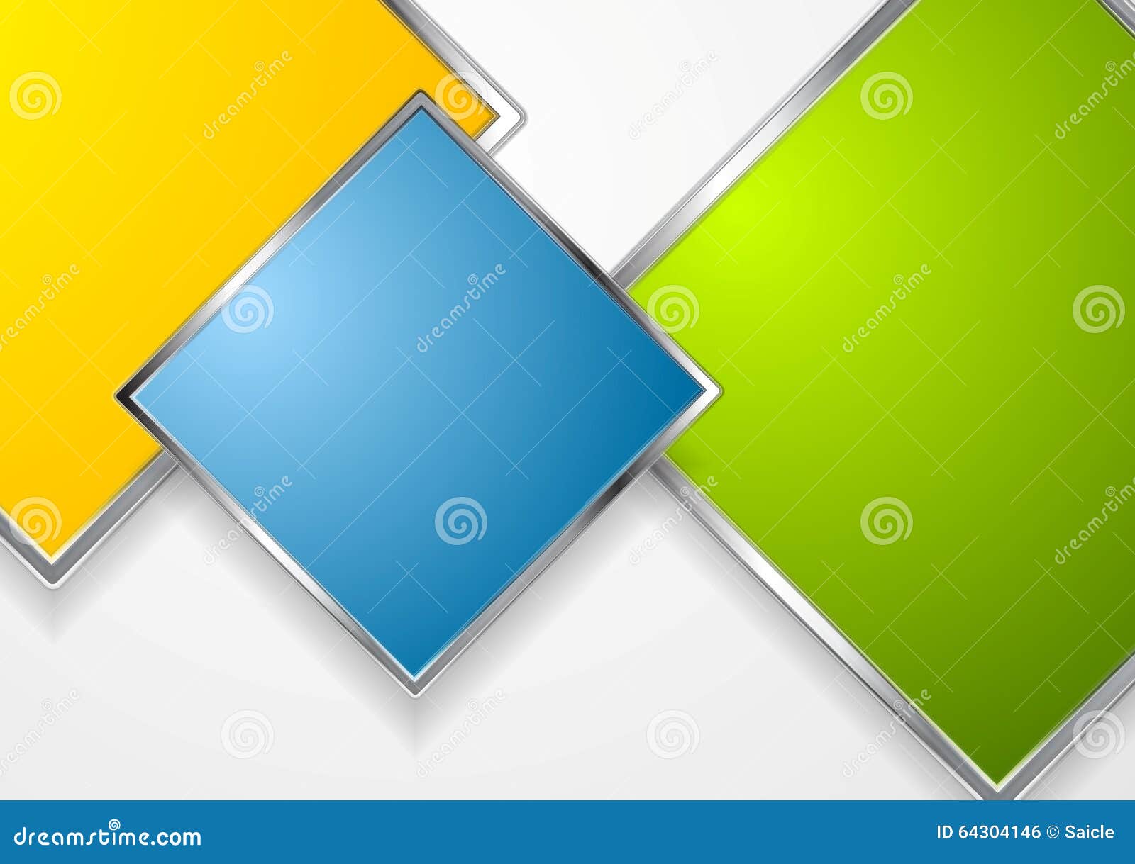 Bright Squares with Metallic Frame Stock Vector - Illustration of ...