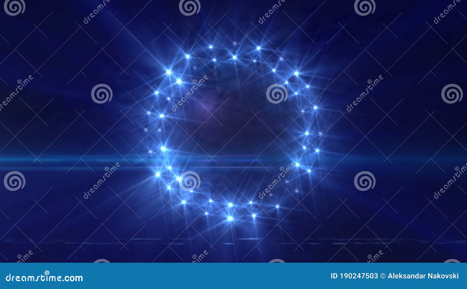 Bright Stadium Arena Lighting Spotlight 3d Illustration Stock ...