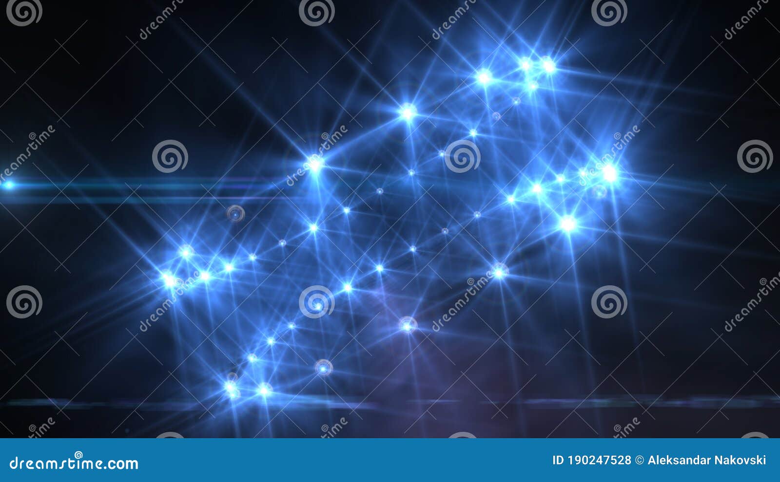 Bright Stadium Arena Lighting Spotlight 3d Illustration Stock ...