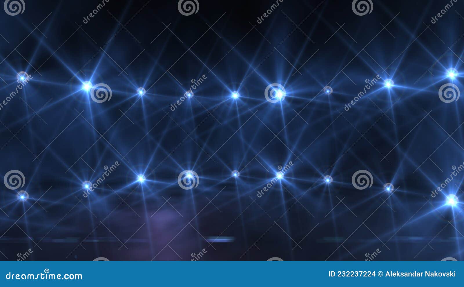 Bright Stadium Arena Lighting Spotlight 3d Illustration Stock ...