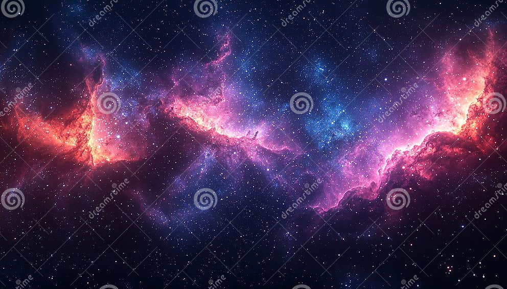 Bright Star Field Glowing in Dark Night Sky Generated by AI Stock Image ...