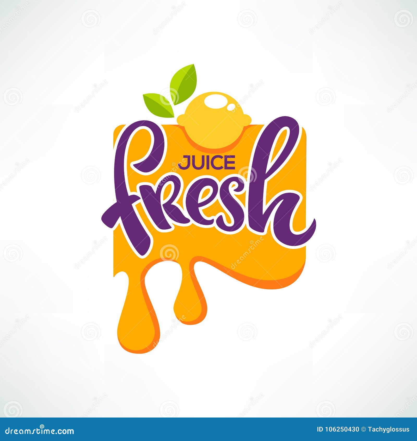 Bright Sticker, Emblem and Logo for Citrus Fruit Stock Vector ...