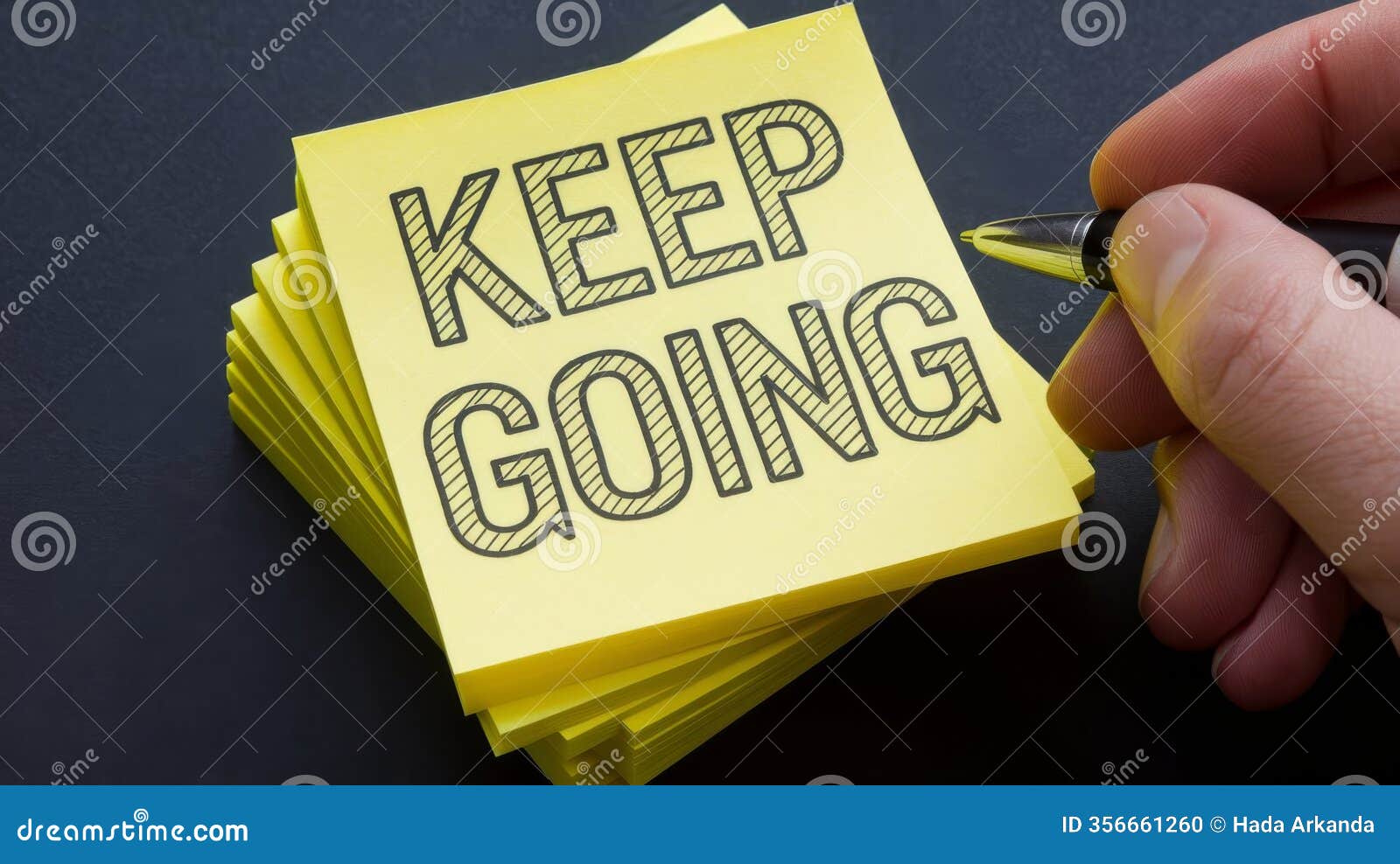 Bright Sticky Notes with the Message "Keep Going" for Motivation and ...