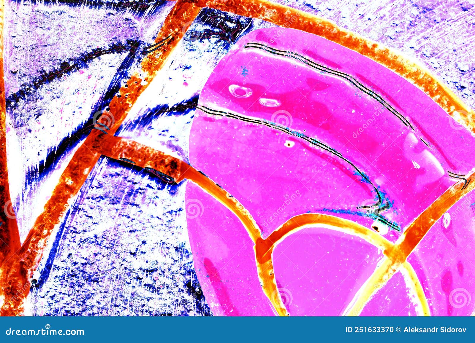 Bright Streaks of Synthetic Paint Using Primary Colors, Changed Colors ...