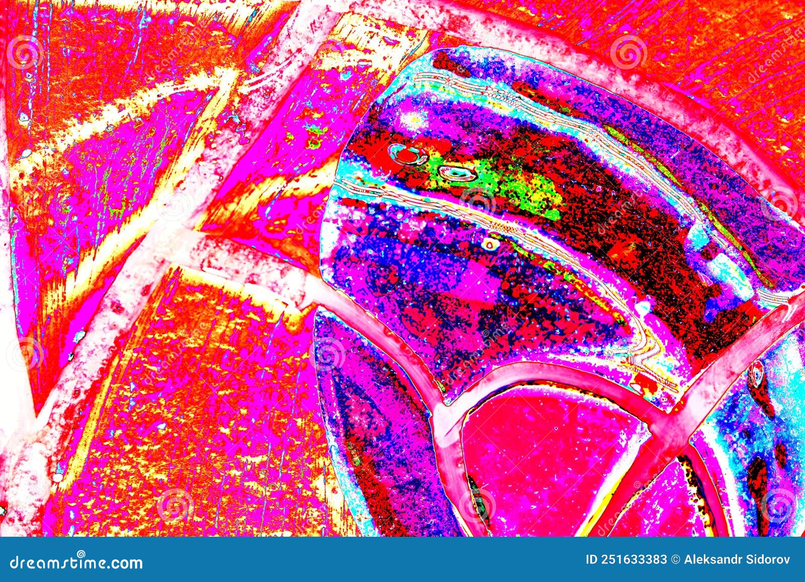 Bright Streaks of Synthetic Paint Using Primary Colors, Changed Colors ...