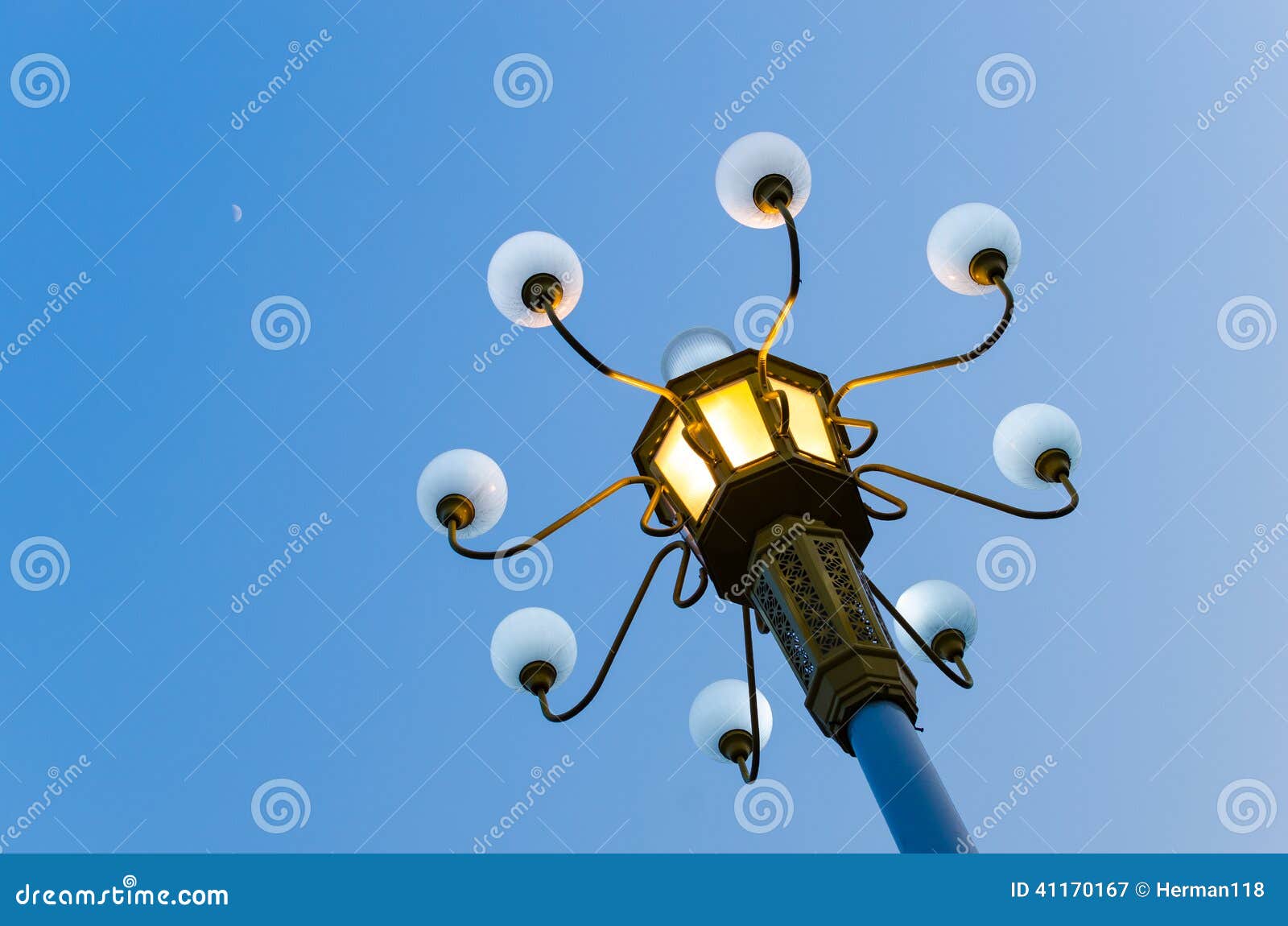 Bright Street Lights at Dusk Stock Image - Image of blue, bright: 41170167