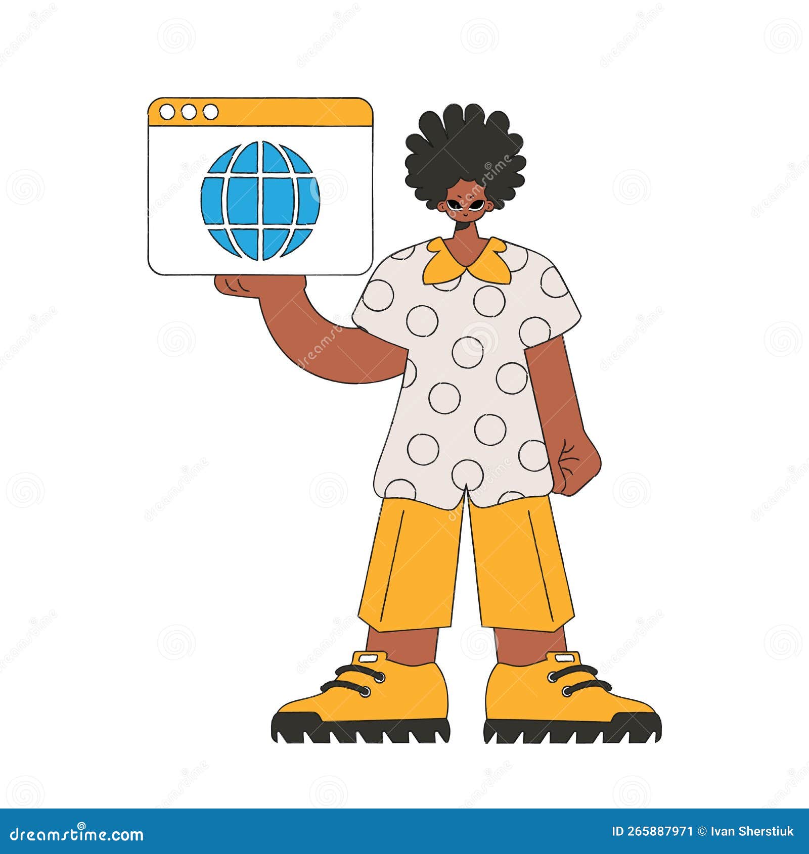 A Bright and Stylish Illustration of a Boy Using a Web Browser ... A Bright and Stylish Illustration of a Boy Using a Web Browser ...