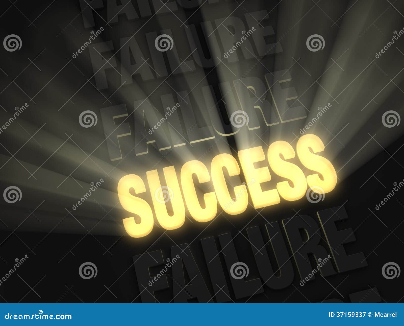 Bright Success In String Of Failures Royalty-Free Stock Photography ...