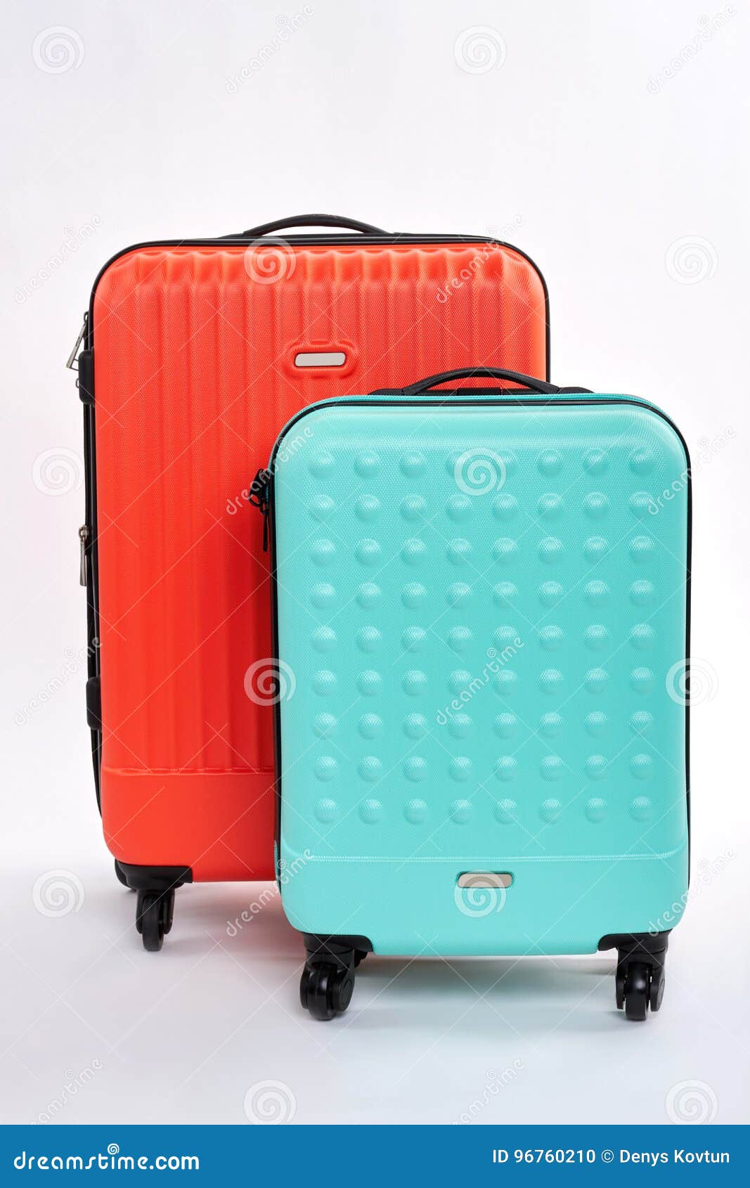 Bright Suitcases for Travelling. Stock Photo - Image of relocation ...