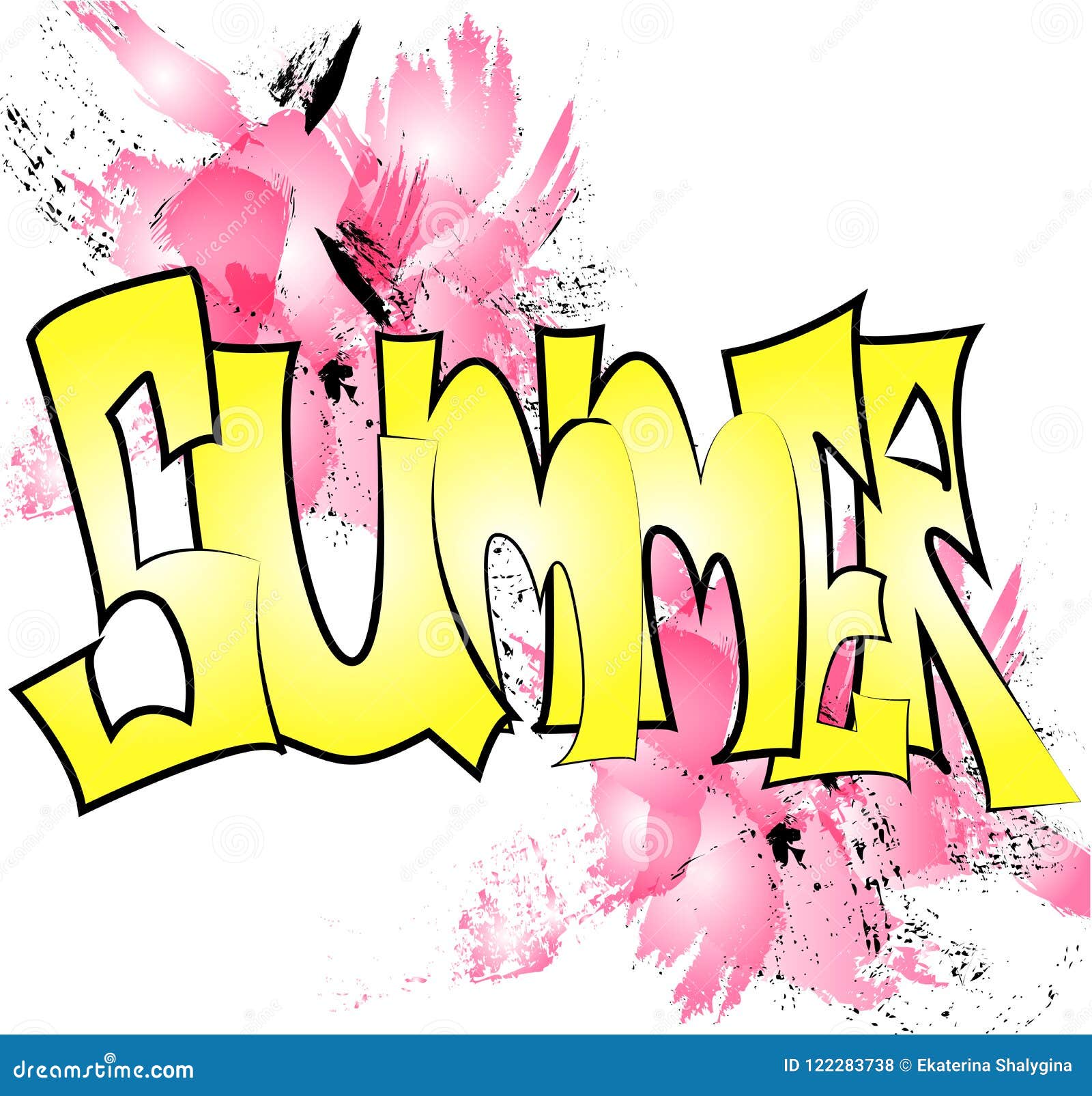 Summer Graffiti Vector Lettering | CartoonDealer.com #118141053