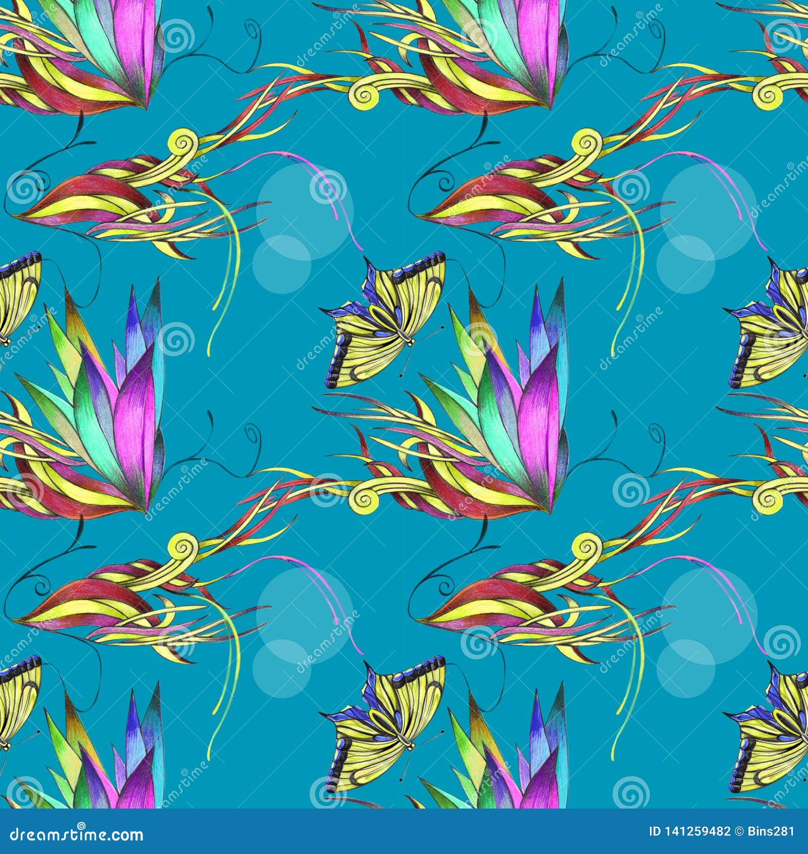 Bright summer pattern stock illustration. Illustration of color - 141259482