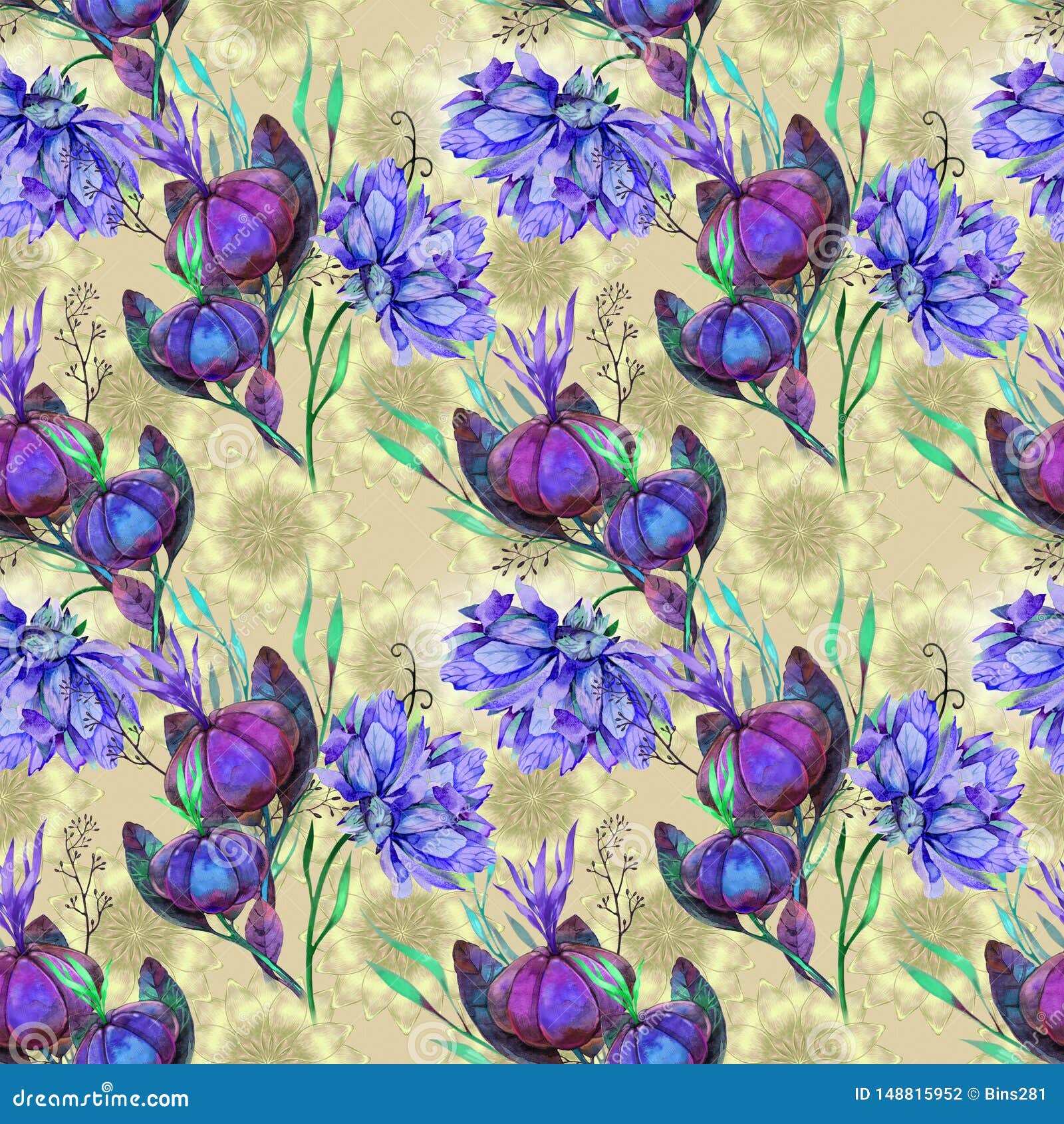 Bright Summer Pattern for Textile Stock Illustration - Illustration of ...