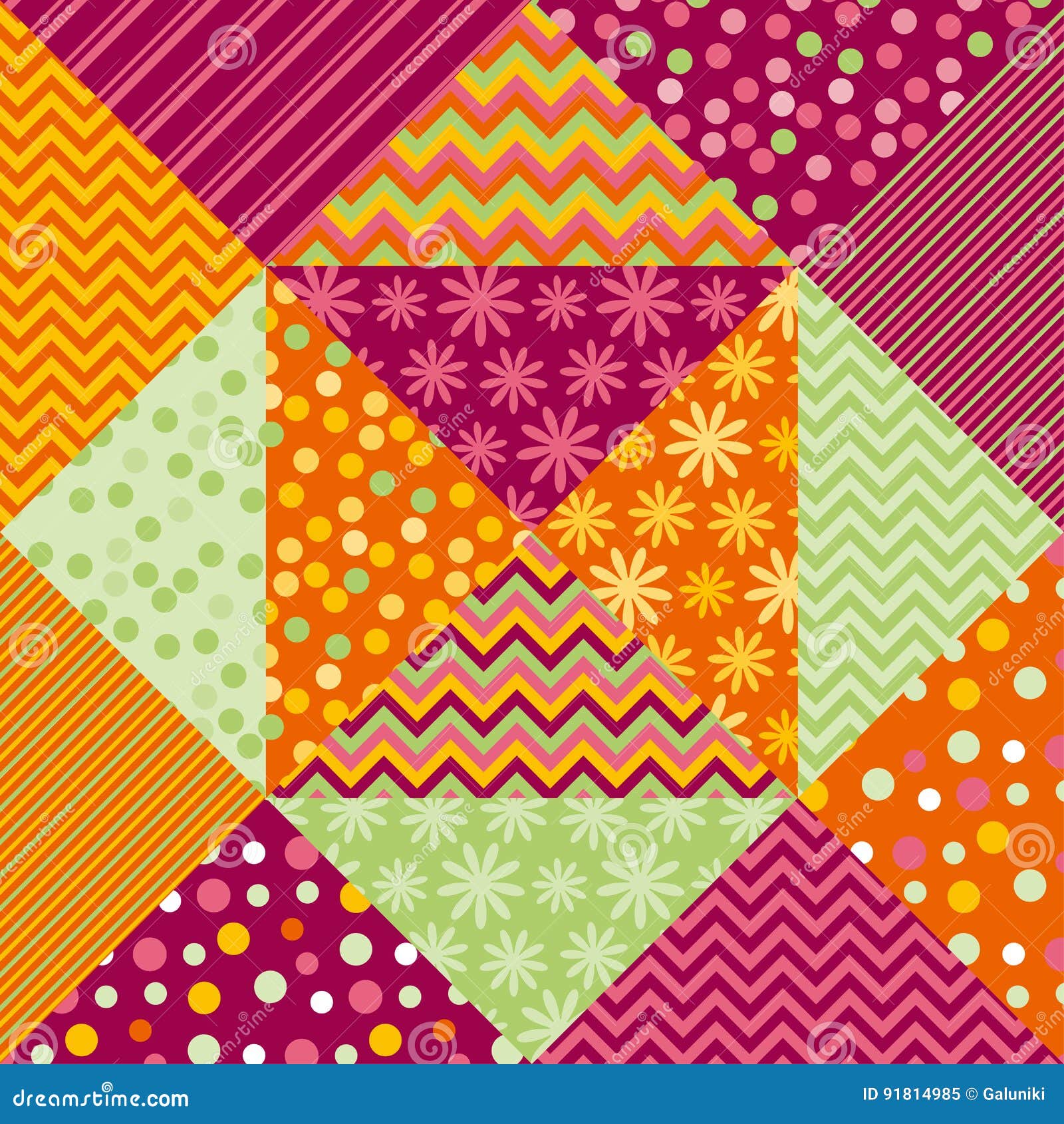Bright Summer Style Fabric Pattern Samples. Stock Vector - Illustration ...