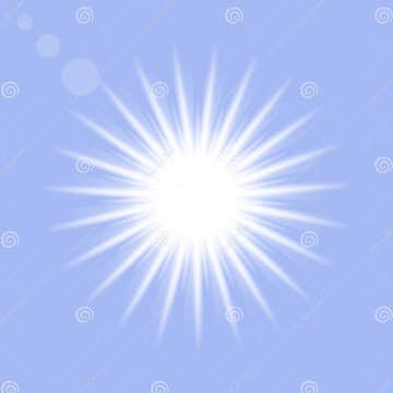 Bright Sun at Midday. Vector Drawing with Blur Effect Stock Photo ...