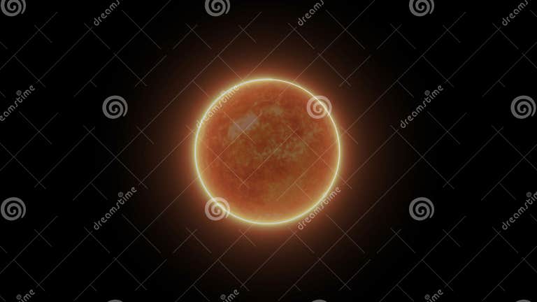 Bright Sun Dark Sky in Solar System on Black Background. â€ sun on Dark ...