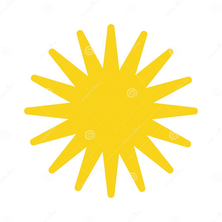 Bright sun geometric shape stock illustration. Illustration of heaven ...