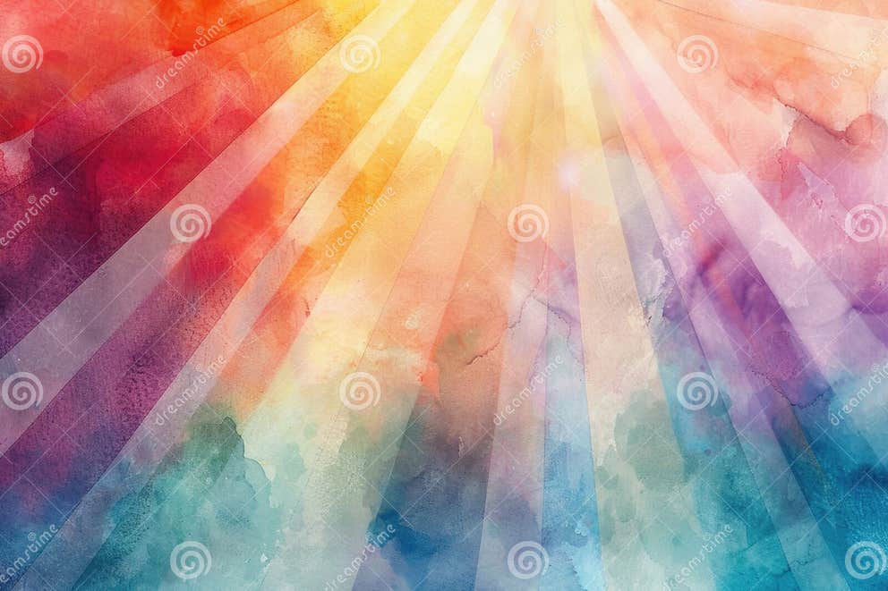 A Bright Sun Illustration Created with Watercolor Techniques Stock ...