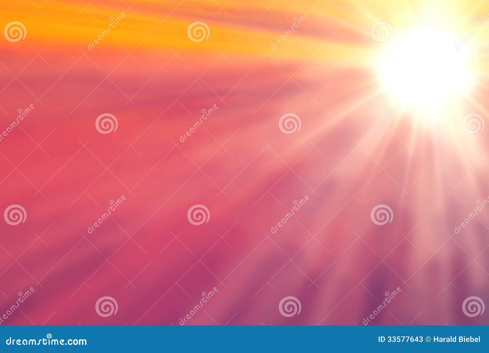 Bright Sun on Pink and Orange Sky Stock Image - Image of color, light ...