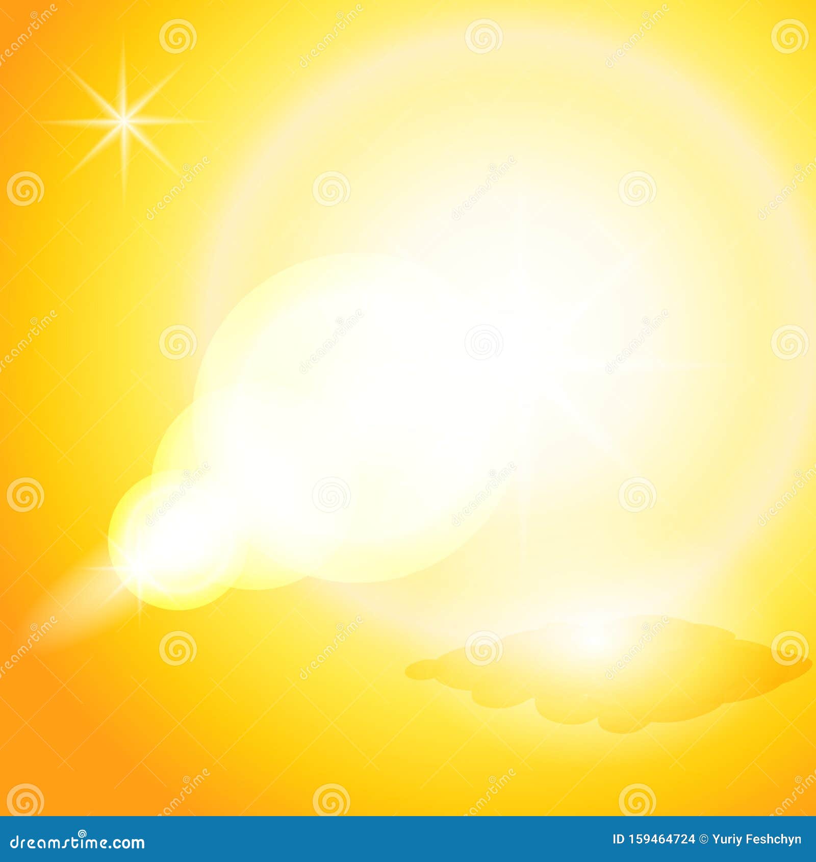 Bokeh Sun Rays Background. Bright Sunny Illustration Stock Illustration ...