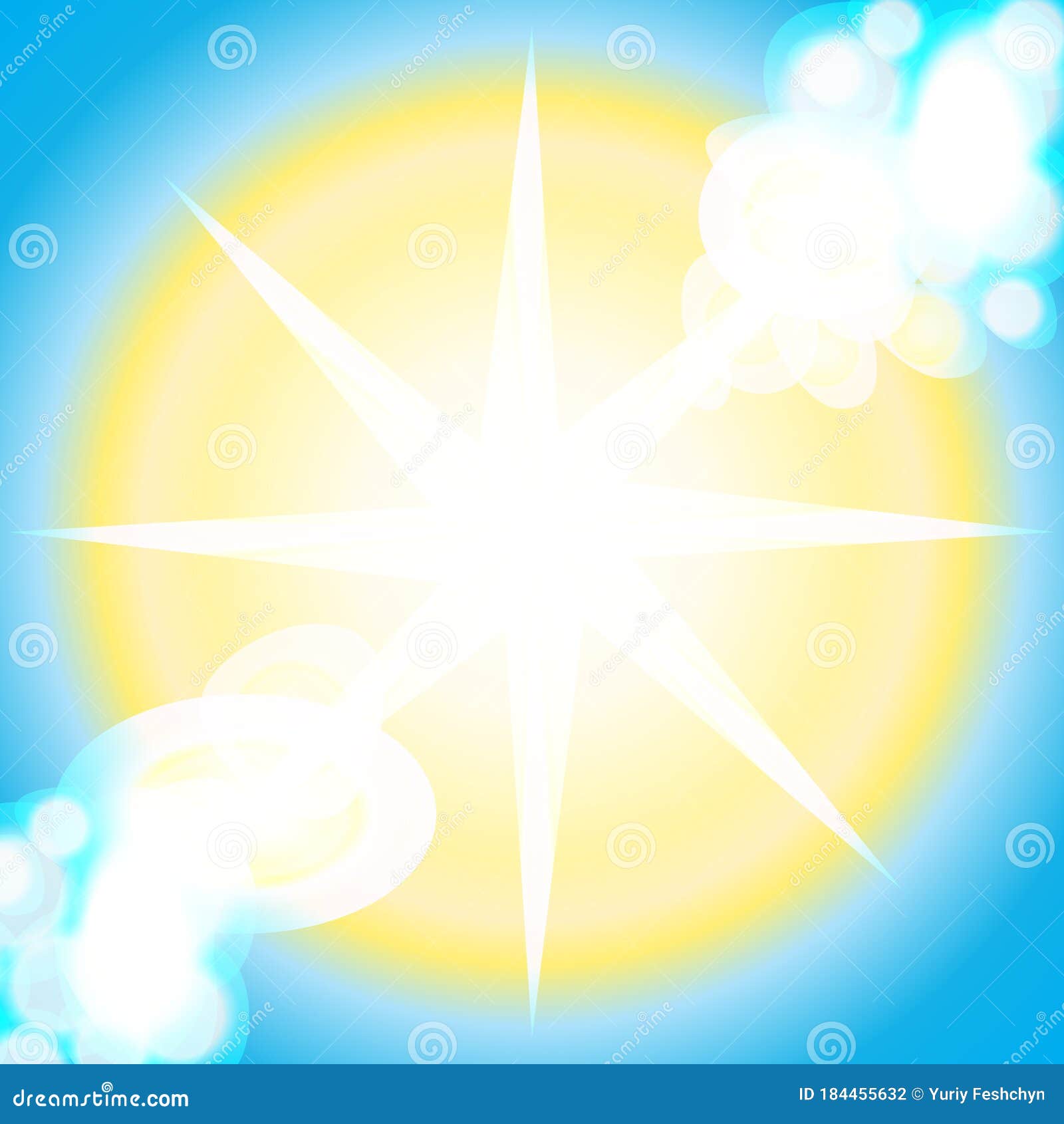 Bright Sun Rays Background. Jpeg Sunny Illustration Stock Illustration ...