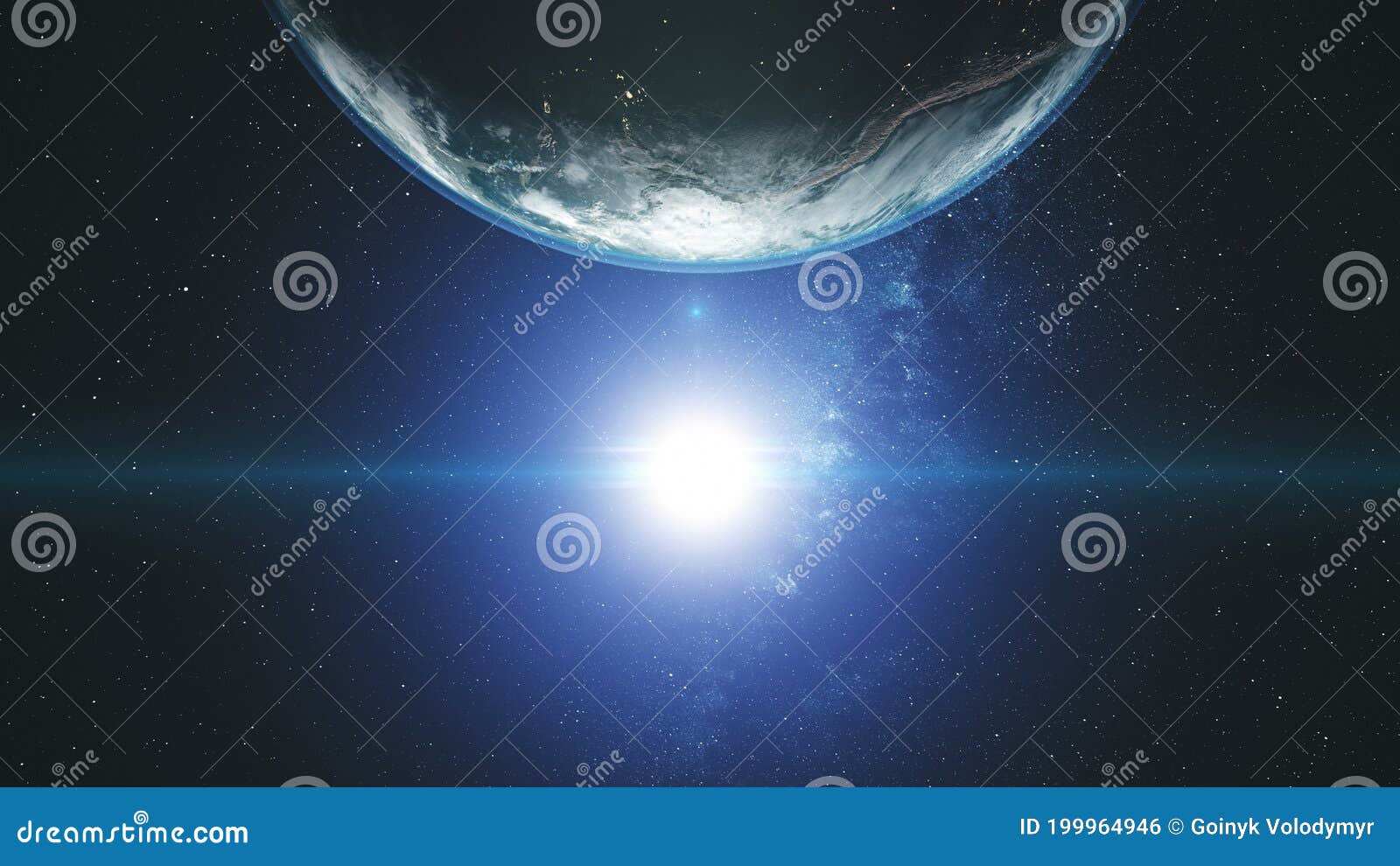 Halo Earth Planet On Cosmos Sky Backgrounds Royalty-Free Stock Image ...