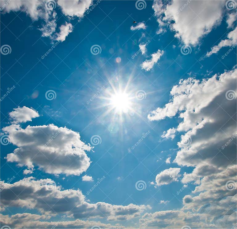 Bright sun and sky stock photo. Image of color, high - 24329638