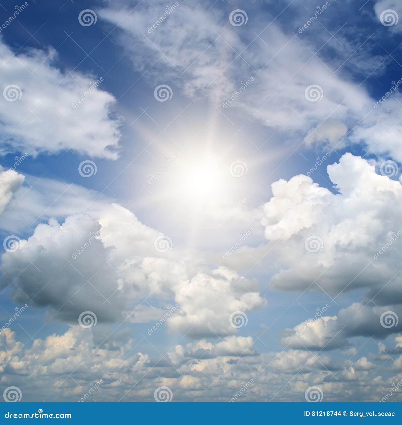 Bright sun in sky stock photo. Image of atmosphere, heaven - 81218744