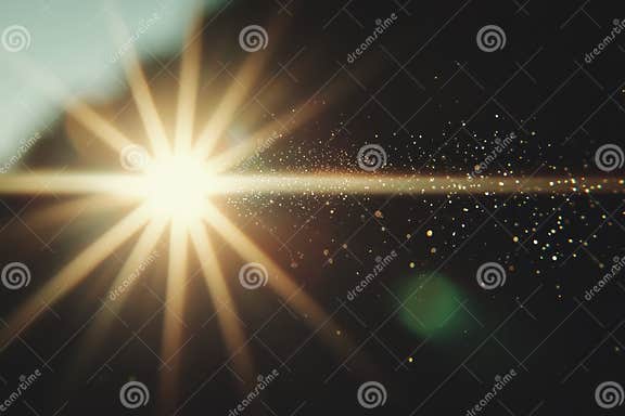 A Bright Sunbeam is Shining through a Dark Sky Stock Illustration ...