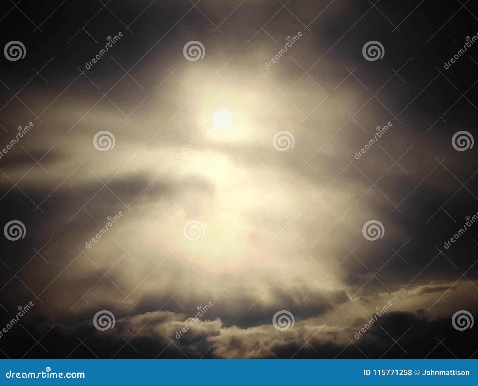 Bright Sunlight Burst of Sun in Clouds Stock Photo - Image of close ...