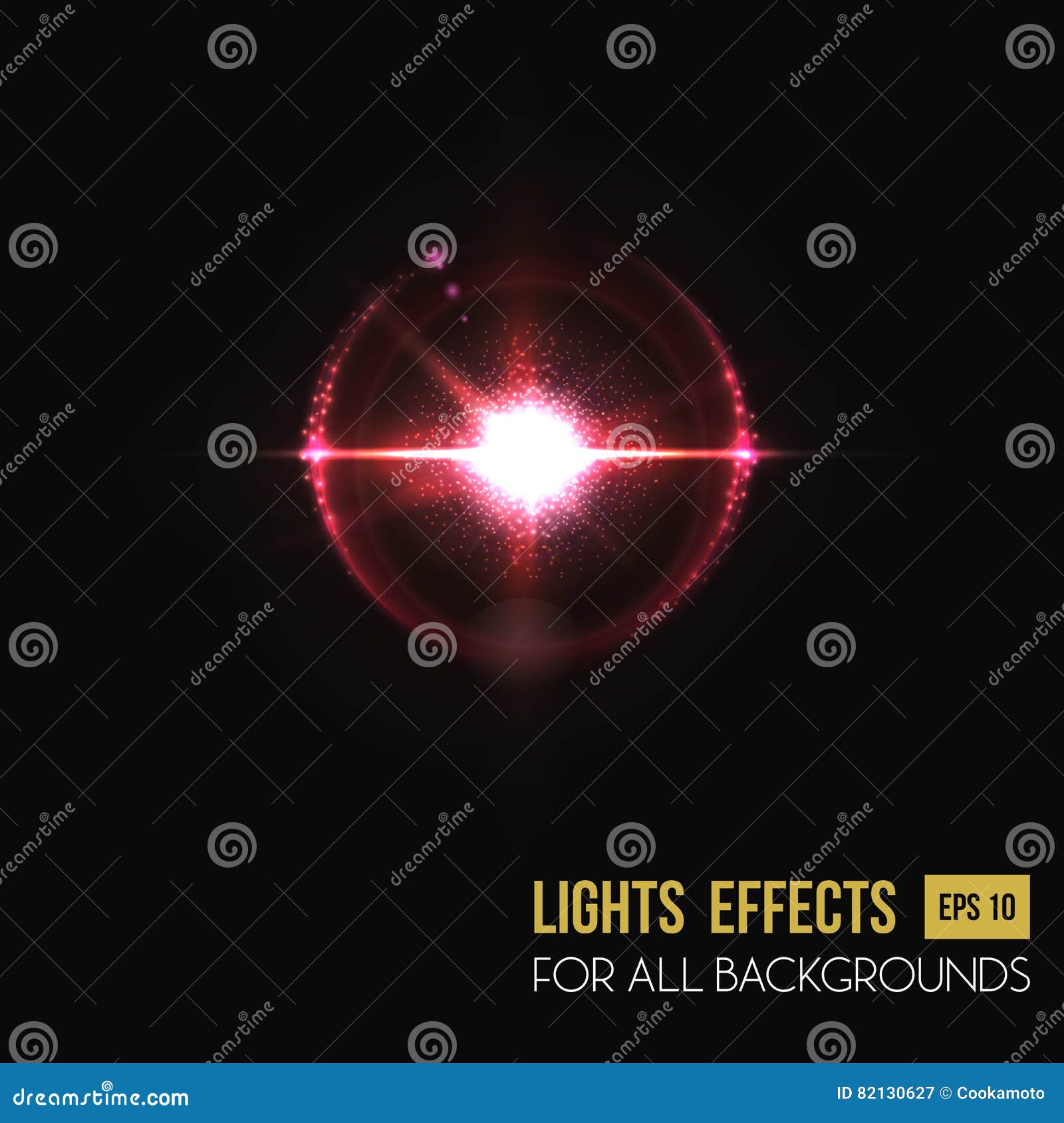 Bright Sunlight Lens Glass Light Effect Stock Vector - Illustration of ...