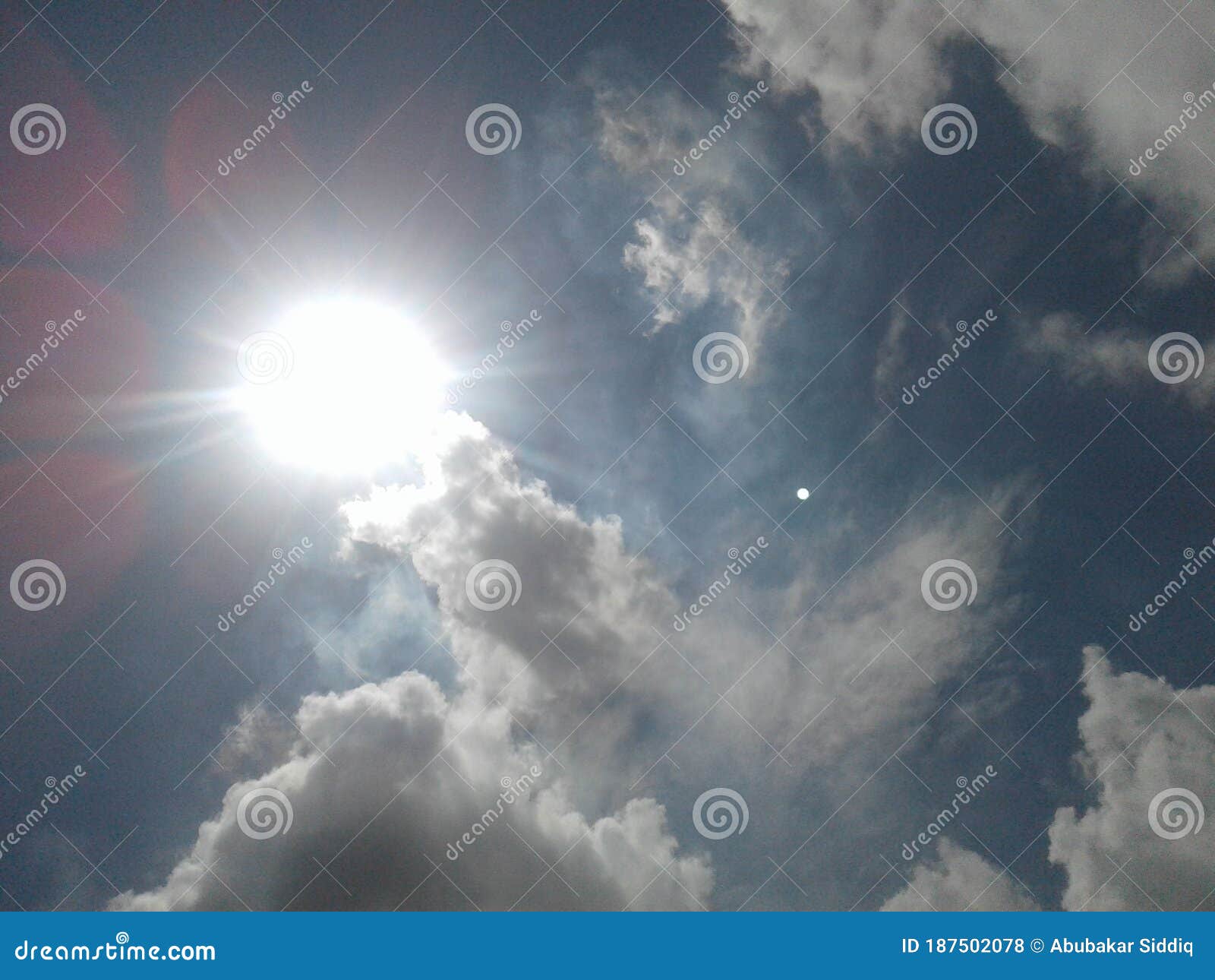 Bright Sunlight on the Side of the Clouds. Stock Photo - Image of time ...