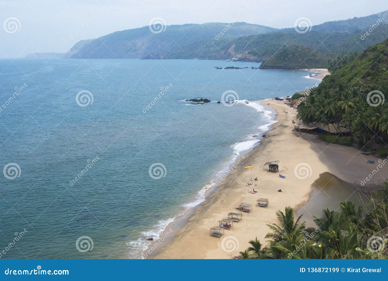 A Bright Sunny Day at Cola Beach, Goa, India Stock Image - Image of ...