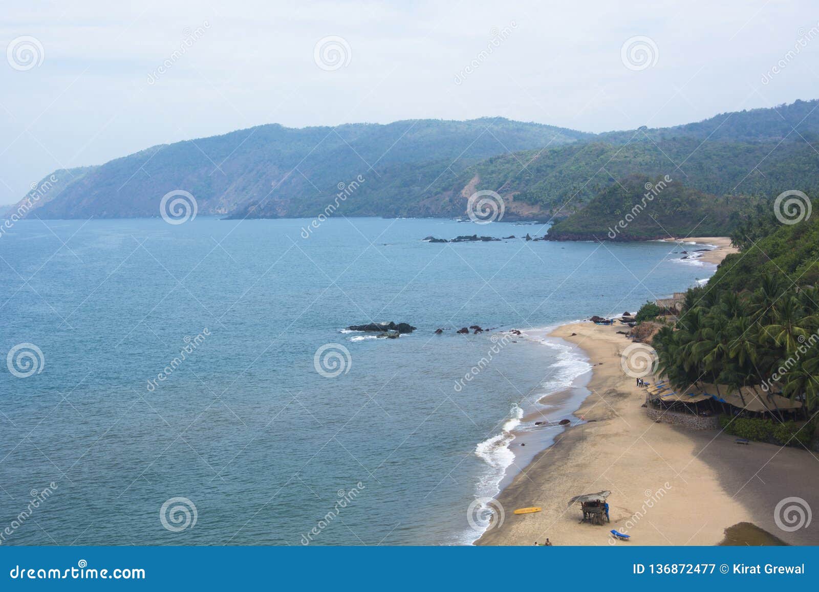 A Bright Sunny Day at Cola Beach, Goa, India Stock Image - Image of ...
