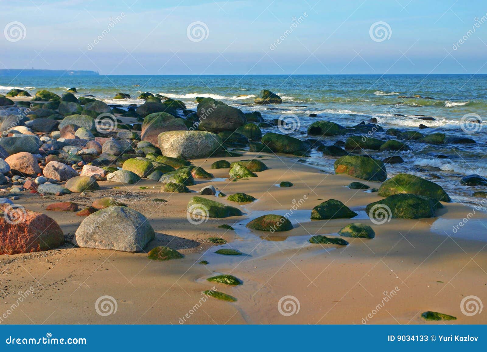 Bright Sunny Day, the Sea, the Sun, Sand, a Beach. Stock Image - Image ...