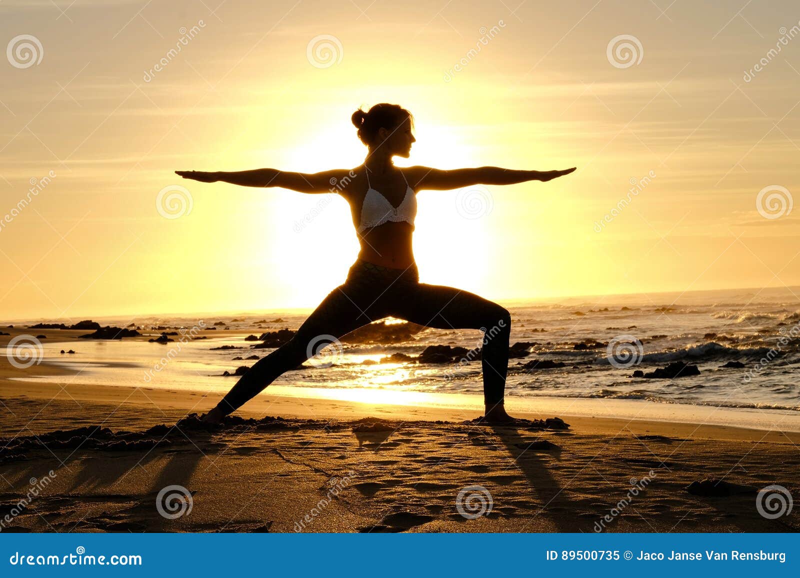 Bright Sunrays Behind Yogi Master Forming Silhouette Stock Image ...