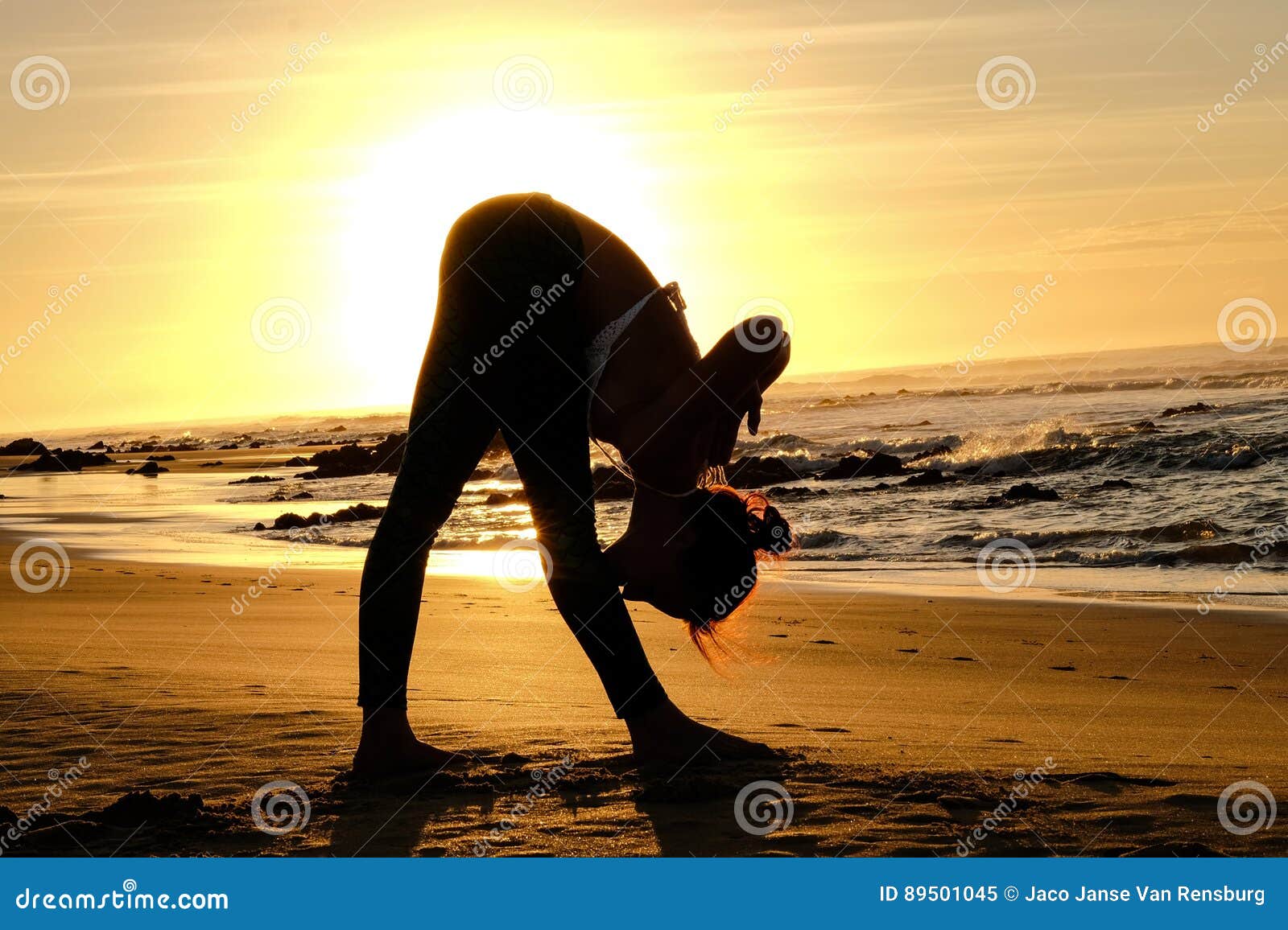 Bright Sunrays Behind Yogi Master Forming Silhouette Stock Image ...